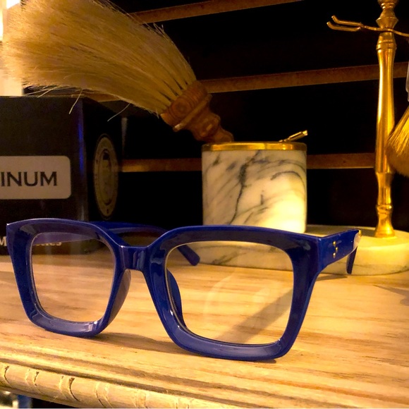 Accessories | Thick Royal Blue Cobalt Blue Square Eyeglasses Frames ...